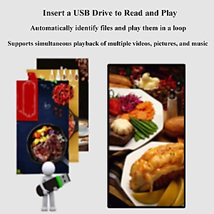 32 Inch Digital Signage Displays,LED Display Interactive Digital Advertising Player Wall Mounted, 2G-8G,With USB,SD Card Slot,For Exhibition Halls,Shopping Mall,32inches