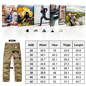 Jessie Kidden Mens Hiking Pants Convertible Quick Dry Lightweight Zip Off Outdoor Fishing Travel Safari Pants (225 Khaki 32)