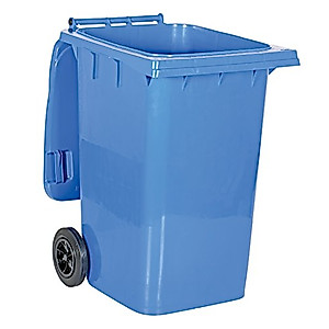 TH-95-BLU Trash Can, Polyethylene, 28-1/4" Width, 44-1/2" Height, 34" Depth, 95 gallon Capacity, Blue