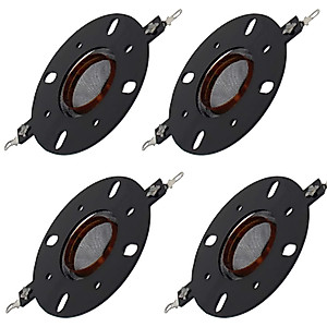 Heyiarbeit 2Pcs 25.5mm/1.00" Tweeter Voice Coil Audio Speaker High Tone Silk Film Rack Dome Tweeter Accessory for Audio Replacement