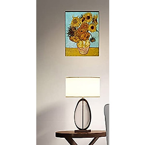 Wieco Art Sunflower by Vincent Van Gogh Oil Paintings Reproduction Modern Floral Giclee Canvas Prints Artwork Flowers Pictures on Canvas Wall Art for Home and office Decorations