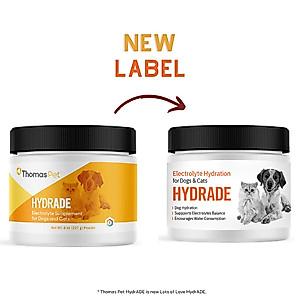 HydrADE Powder - Electrolytes for Dog & Cat Dehydration - Hydration for Dogs & Cats - Lots of Love Pet Products (8 Oz)