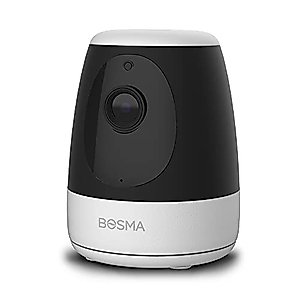 Bosma XC Pet Camera, Full HD WiFi Indoor Security Camera, 360 View and Super Wide Angle, Two-Way Audio and Video, Night Vision, Motion and Sound Detection, Local Storage, Easy Installation