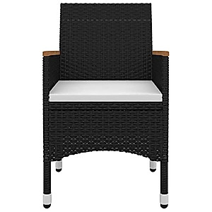 WHOPBXGAD 9 Piece Patio Dining Set Lawn Furniture,Patio Furniture Sets,Patio furnitureSui for patios, Gardens, lawns, Balconies, Poolside,with s Poly Rattan and Glass