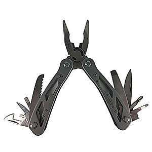 Stanley 12 in 1 Multi Tool Folding Pocket Knife 150 Lumens LED Light Set STHT 81502, Black