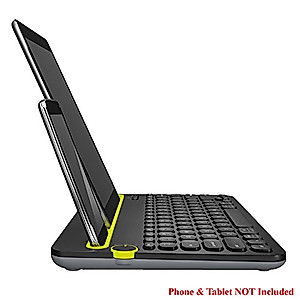 Logitech 920-006342 Bluetooth Multi-Device Keyboard K480 - Wireless Connectivity - Bluetooth - English, French - QWERTY Layout - Computer, Tablet, Smartphone - Black (Renewed)