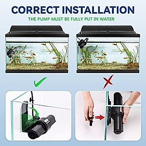 BAOSHISHAN Aquarium Wave Maker Cross Flow Water Circulation Pump for 1.2-3m Long Fish Tank Above 55 Gallon Sea & Fresh Water with Controller (50W)