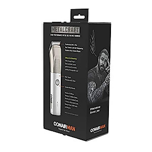 ConairMAN MetalCraft Cordless Lithium Ion Powered High Performance Metal All-in-1 Beard Trimmer for Men