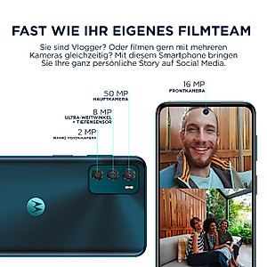 Motorola Moto G42 Dual-SIM 128GB ROM + 4GB RAM (GSM Only | No CDMA) Factory Unlocked 4G/LTE Smartphone (Atlantic Green) - International Version