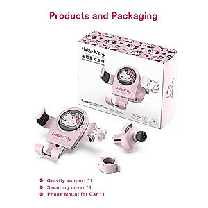L'Puluva Phone Mount for Car, Car Phone Holder 360 Degree Adjustable Pink Air Vent Clip Car Phone Mount Compatible with All Cell Phones, Cell Phone Holder Car Accessories for Women and Girls