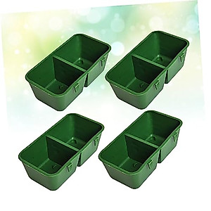 15pcs Birds Feeder Feeding Bowl Birds Manger Feeder Trough Birds Bird Waterer Birds Pet Bird Feeder Bird Supplies Birds Feeding Bowl Birds Feeding Dish Birds Feeding Groove Green BESPORTBLE