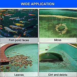 CKE Upgraded 14" Wide Portable Pool Spa Jet Vacuum Cleaner Head w/ Scrub Brushes, Leaf Bag and EZ Clip for for Above Ground Pools, Spas, Ponds, Inflatable Pools, Jacuzzi Tub-Attaches to Garden Hose