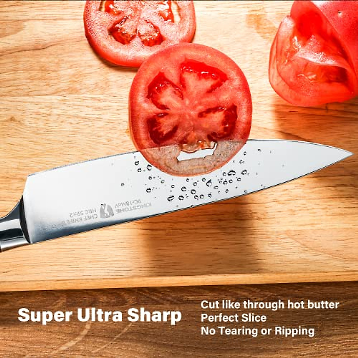 KINGSTONE Chef Knife, Professional Sharp Kitchen Knives, German Stainless Steel Kitchen Knifes, Work chefmate Knives with Sheath & Gift Box