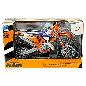 300 EXC-TPI Enduro Dirt Bike Motorcycle Orange 1/12 Diecast Model by New Ray 58373