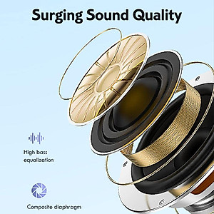 Wireless Earbuds Sport Bluetooth Over Ear Hook Headphones, in-Ear Earphones with Microphone, LED Display, Deep Bass, Waterproof for Running Workout, Buds Android iPhone Laptop Computer, Black (92)