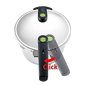 Fissler Vitaquick Green Pressure Cooker - 6.3 Qt - Made in Germany - For All Cooktops - For Gas & Induction Stovetop - Safe & Intuitive Design - Pressure Cooker Pot Steel
