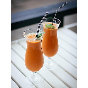 Cheardia 6 Pack Hurricane Glass, 14 oz Pina Colada Glasses Clear Tulip Drinking Cups for Juices, Cocktails, Full-Bodied Beer, Tropical Drinks, Water, Beverages