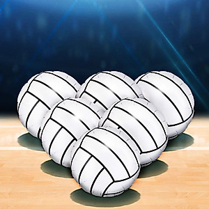 6 Pieces 18 Inches Volleyball Balloons Foil Volleyball Balloons Aluminum Foil Balloons for Birthday Party Sports Themed Party Decor