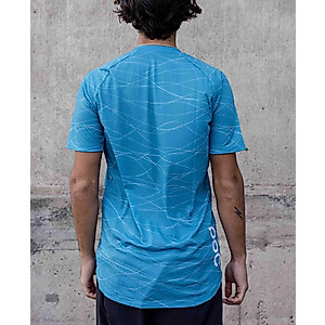 POC Mtb Pure T-Shirt - Men's Lines Basalt Blue, Xs