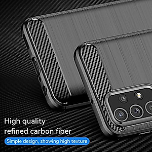 for Samsung Galaxy A23 5G case,Galaxy A23 case with HD Screen Protector,Fashion Shock-Absorption Flexible TPU Bumper Soft Rubber Protective Case Cove for Samsung Galaxy A23 (Black Brushed TPU)