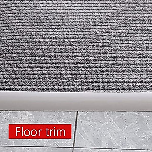iZiv 6.56 FT PVC Floor Transition Strip, Peel and Stick Molding Trim for Threshold Transitions with a Height Less Than 5 mm, Carpet & Floor Edging Trim, Carpet to Tile Transition Strip