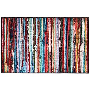 Brumlow Mills Multi-Color Rags Printed Home Décor Area Rug for Living Room, Kitchen Mat, Bedroom, Office or Entryway Rug, 2'6" x 3'10"