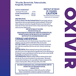 Oxivir Diversey 4277285 Tb Disinfectant Cleaner, Accelerated Hydrogen Peroxide, Ready-to-Use, 32-Ounce (Pack of 12 Capped Bottles + 1 Reusable Spray Nozzle)