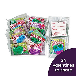 Highlights for Children Pop-It Valentine Cards for Kids Classroom Exchange, 24-Pack of Puzzle Valentine's Day Cards with Heart Shaped Keychain Fidget Toys