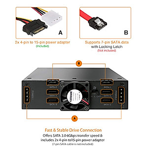 Icy Dock MB996SK-6SB bk | Version of MB996SP-6SB with keylocks