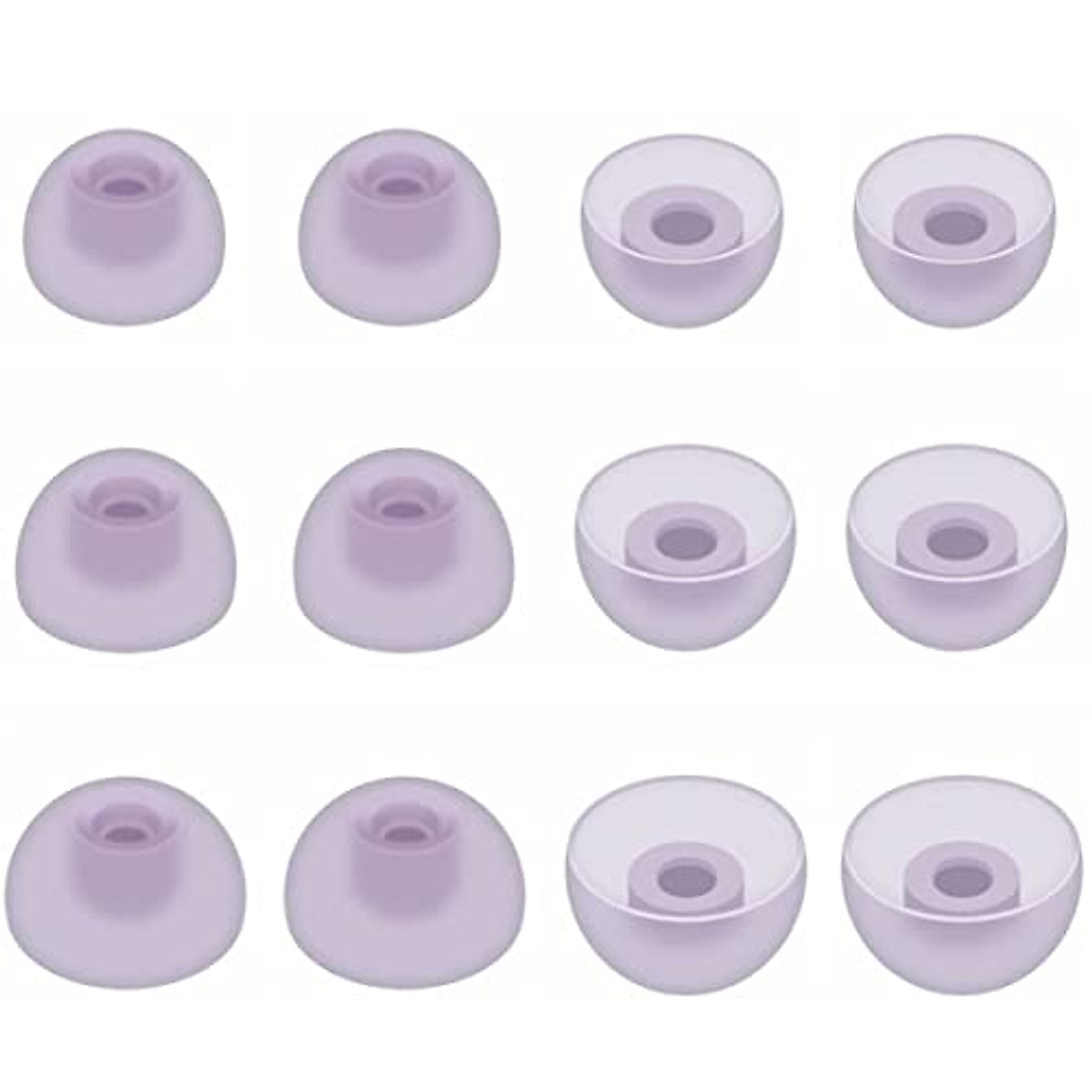 ALXCD Eartips Compatible with Galaxy Buds 2 Earbuds, S/M/L 6 Pairs Soft Silicone Earbud Tips Eartips Replacement Tips, Compatible with Galaxy Buds2 Earbuds SM-R177, Lavender sml