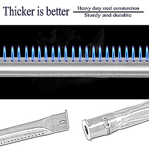 YOUFIRE Gas Burners Tube 16.5 inch Grill Replacement Parts for Kitchen Aid 3 Burner 720-0787 Gas Grill, Kitchen Aid 2 Burner D720-0819 Stainless Steel Grill Burner Pipe