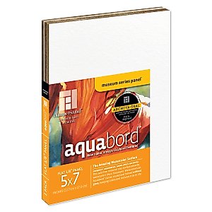 Ampersand Art Supply Watercolor Painting Panel: Museum Series Aquabord, 1/8 Inch Flat Profile, 5" x 7" - Pack of 3