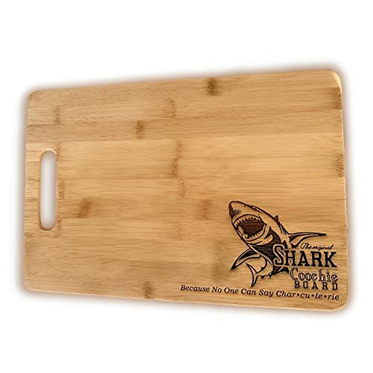 Shark Coochie Board, Because No One Can Say Charcuterie, (13.75" x 9.75"), Charcuterie Board, Funny Shark Week, Cheese Board, Funny Cutting Board, Christmas in July, Serving Tray, White Elephant Gift