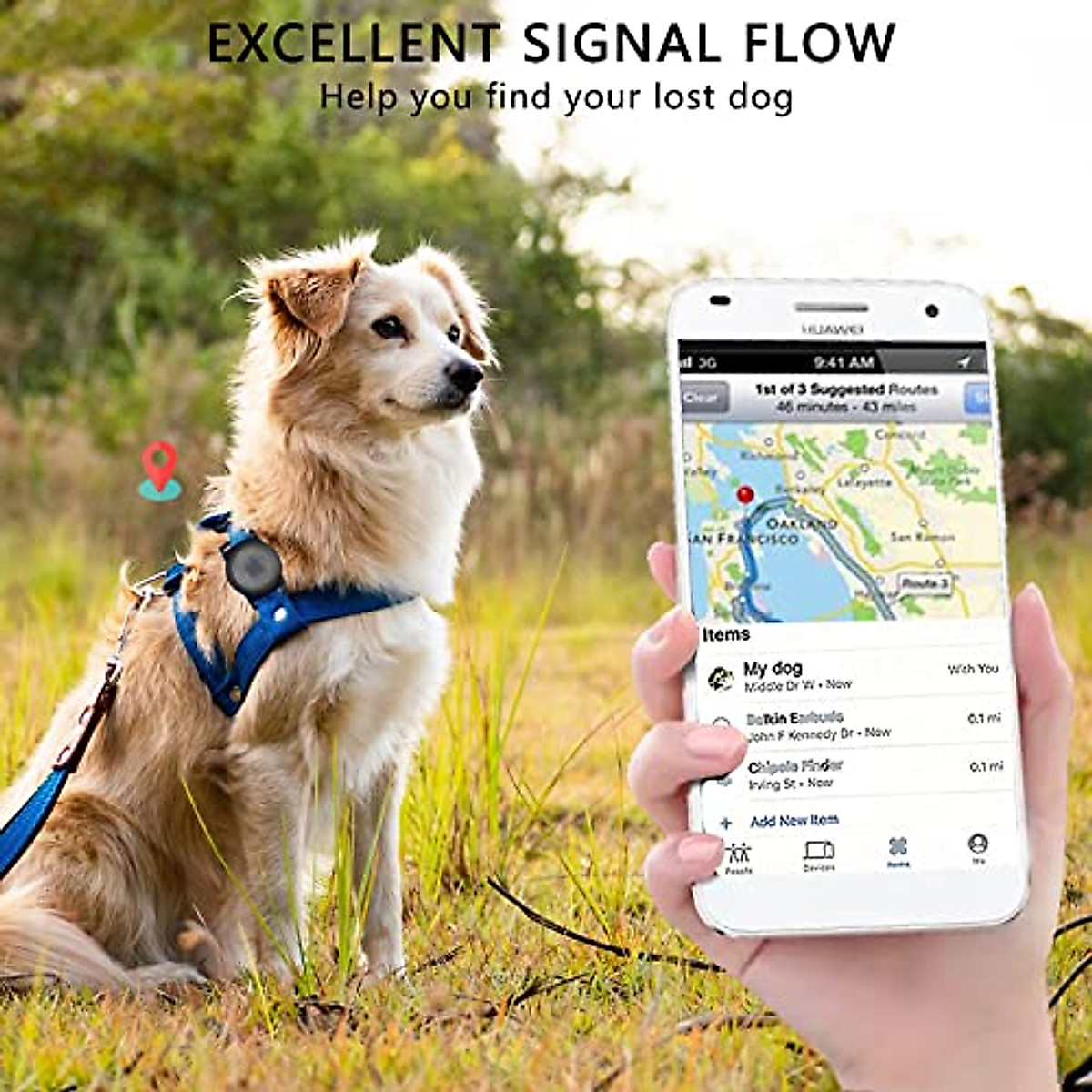 2 Pack Airtag Dog Collar Holder for Apple Airtag, Protective Airtag Case for Dog cat Collar, TPU Anti-Lost Air Tag Cover Compatible with Apple Airtag Track, Pet Collar Airtag Protector