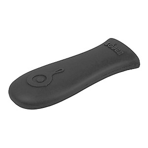 Lodge Cast Iron Skillet, Pre-Seasoned, 10.25-inch & Lodge ASHH11 Silicone Hot Handle Holder, Black