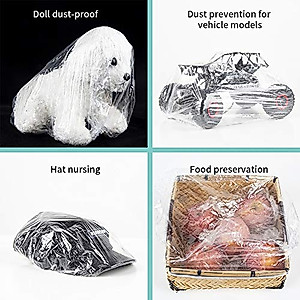 Disposable Shower Caps 100 Pcs - Multi-Purpose Thickening Elastic Bath Cap Plastic Waterproof Clear Bath Shower Caps Women Spa,Home Use, Hotel and Hair Salon, Portable Travel