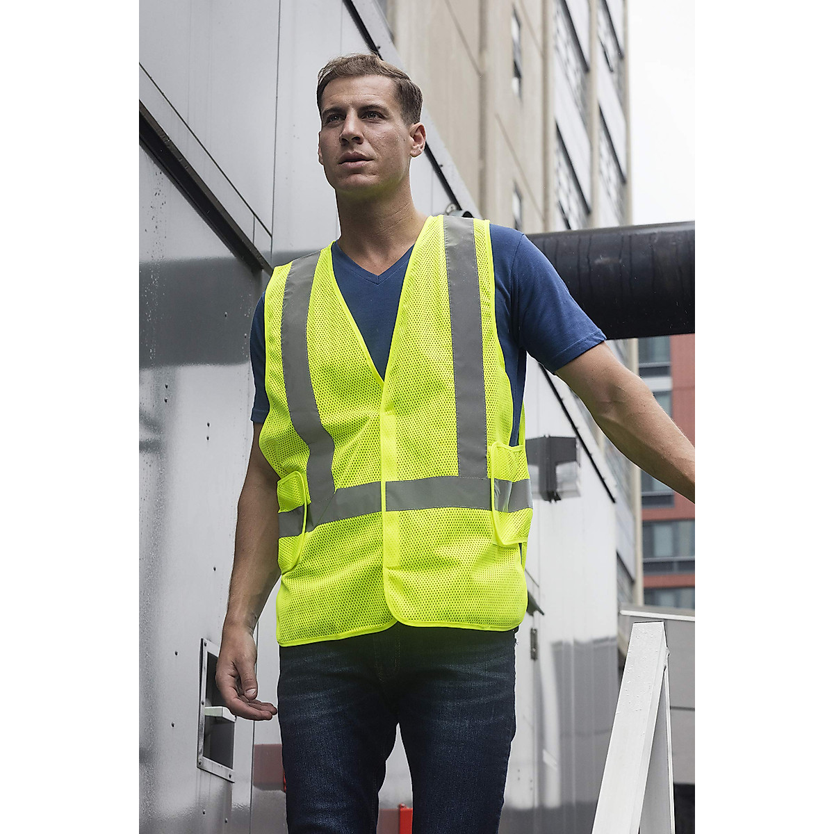NYOrtho Reflective Vest For Walking - Highly Visible & Breathable Mesh Safety Vest Reflective -Lightweigh - Sweat-Free - ANSI/ISEA Class 3