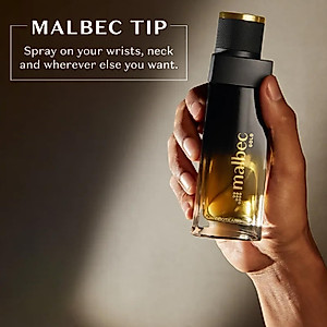 Malbec Exquisite Gold Eau de Toilette By O Boticário, Cologne For Men Long Lasting Men's Fragrance, French Oak Barrel-Aged Red Wine & Amber Scent, 3.4 Ounce