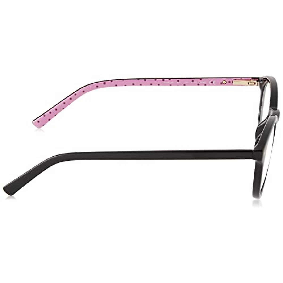 Kate Spade New York Women's Kate Spade Female Optical Style Kinslee Round Reading Glasses, Black/Demo Lens, 48mm, 19mm + 1.5