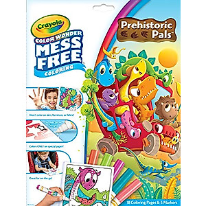 Crayola Color Wonder Prehistoric Pals Specialty Markers and Paper, Multicolor