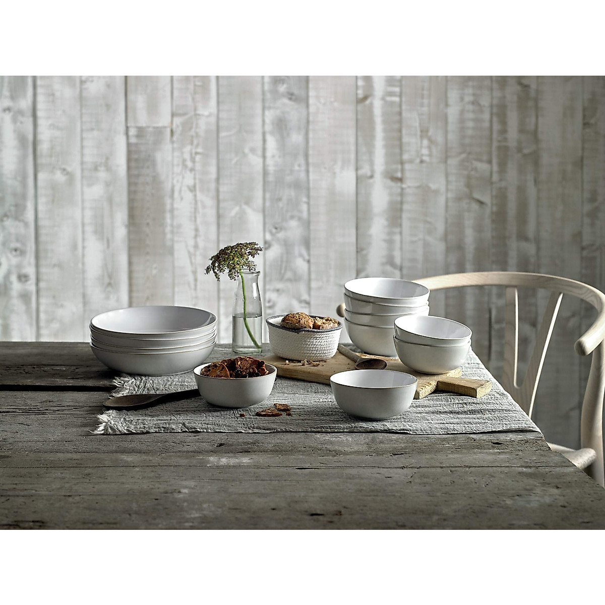 Denby Natural Canvas Pasta Bowl Set, Cream, Set of 4