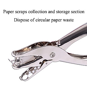 Paper Puncher Single Hole Punch Metal Circle Punches Hand Craft Sheet Scrapbooking Loose Leaf Paper Punching 6mm for School Office Home Study