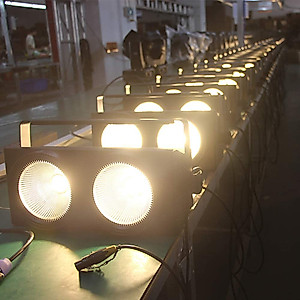 V-Show 200w led Stage par, Stage COB par,LED Blinder 2Head Light Warm White 3000K, 2 Eyes Wash LED, for Wedding Christmas Party Theater