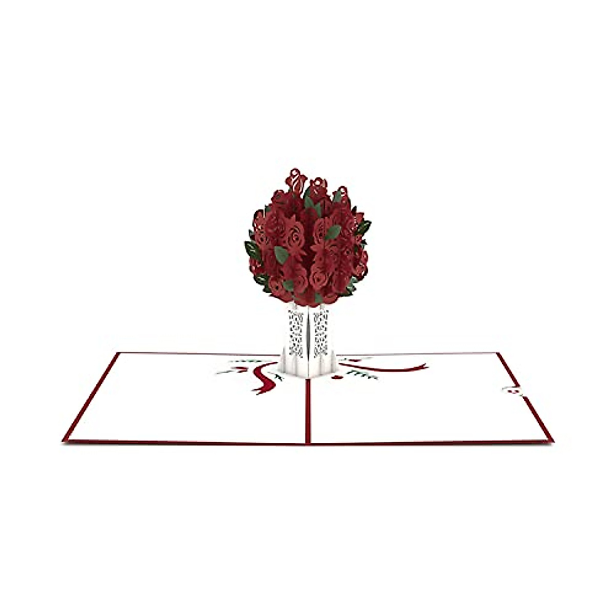 Lovepop Red Rose Arrangement Classic Pop Up Card, 5x7-3D Greeting Card, Pop Up Card for Mom, Anniversary Card for Wife, Love Card, Thinking of You