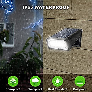 GUYULUX Solar Lights Outdoor with Lights Reflector&2 Lighting Modes, Solar Security Spot Lights 90° Adjustable, IP65 Waterproof Solar Powered Wall Lights for Garden/Patio/Yard/Deck/Pool Area, 8-Pack