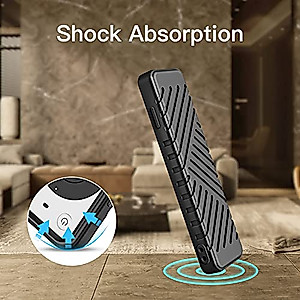 SITHON Silicone Case for Apple TV 4K 2022 2021 Remote, Lightweight Shockproof Anti Slip Protective Cover with Lanyard Strap for Apple TV 4K / HD Siri Remote (3rd Gen / 2nd Gen), Black