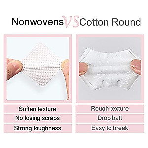 TEOYALL 400 PCS Lash Extension Glue Wipes, Lint Free Glue Cleaning Pads Non-Woven Fabric Nail Polish Remover Wipes Beauty Salon Supplies (White)