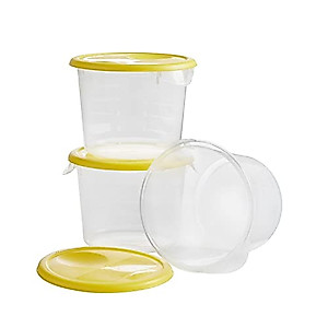 Rubbermaid Commercial Products Food Storage Container with Lid for Kitchen or Restaurant, Round and Clear, 6 Quart, Diashwasher Safe