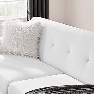 Modway Engage Upholstered Fabric Left-Arm Loveseat, White