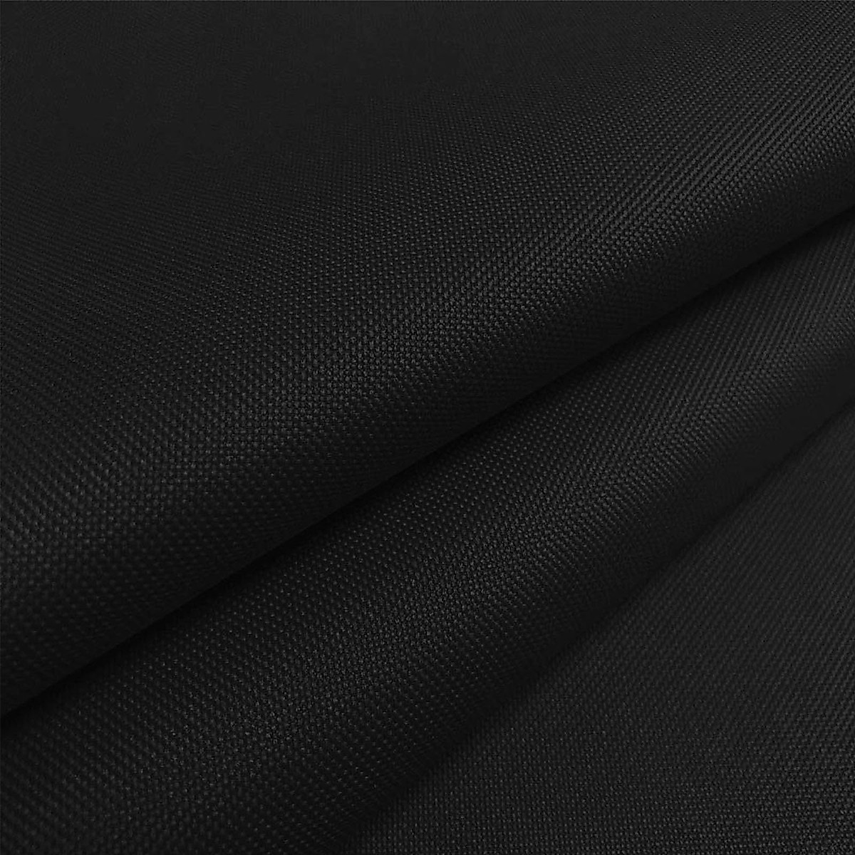 Foreate Waterproof Fabric by The Yard 600d Cordura Canvas Fabric 58 inch Wide for Indoor Outdoor Patio 1 Yard, Black